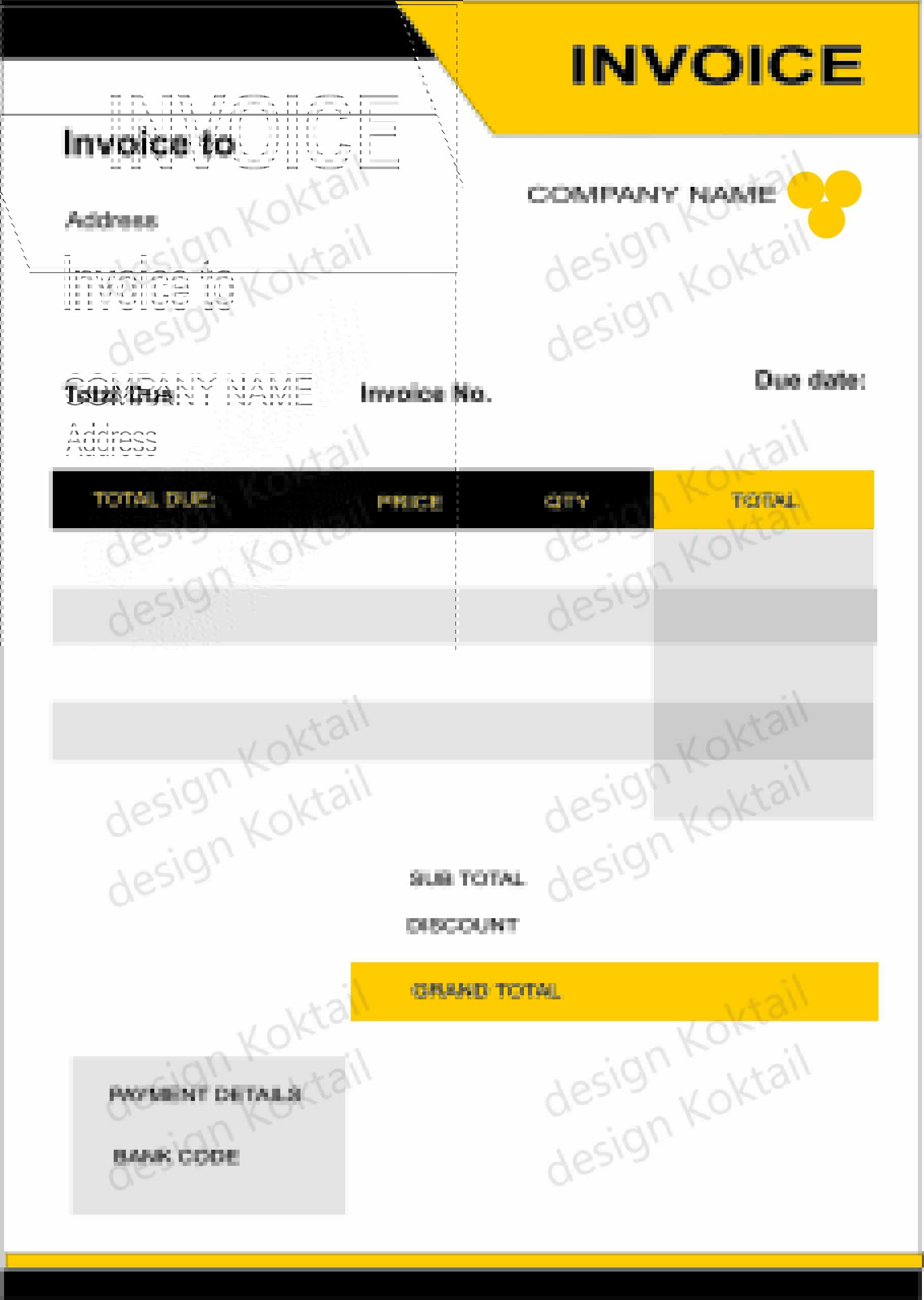 Bill / Invoice Design - Design Koktail