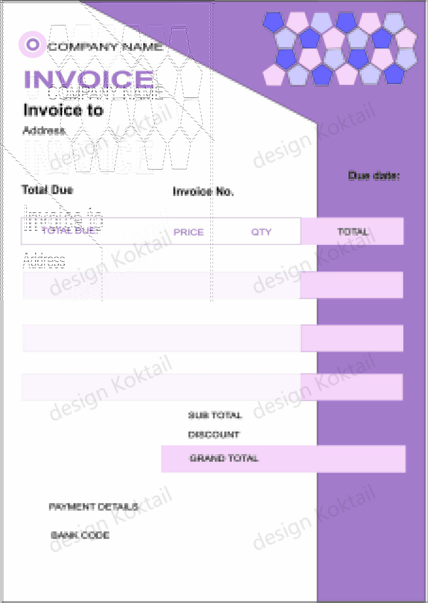 Bill / Invoice Design - Design Koktail