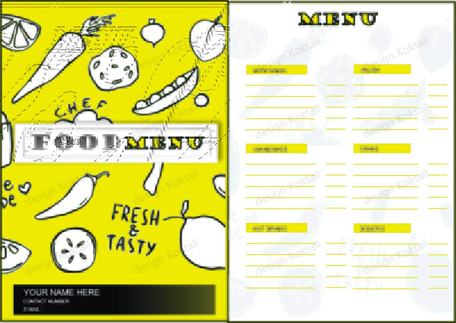 Menu card design - Design Koktail